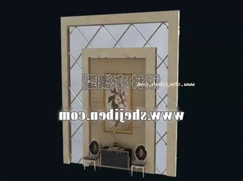 Wood Screen Partition With Photo Frame Free 3d Model Max Open3dmodel