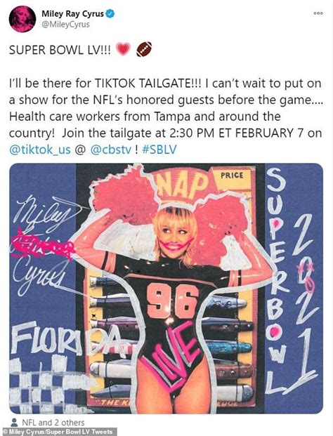 Miley Cyrus Dons Cheerleaders Uniform To Announce Her Tiktok Tailgate