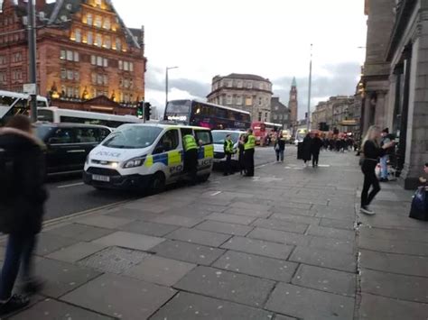 Edinburgh Police Swoop On Princes Street In Rush Hour Incident