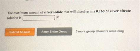 Solved The Molar Solubility Of Lead Bromide In A 0111 M