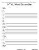 HTML Word Scramble Programming Language Words Puzzles TPT