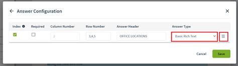 Editing Answer Types Home