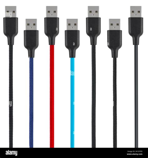 Cable With Usb Connector Isolated On White Background Stock Photo Alamy