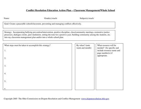 Free Printable Classroom Management Plan Templates Pdf