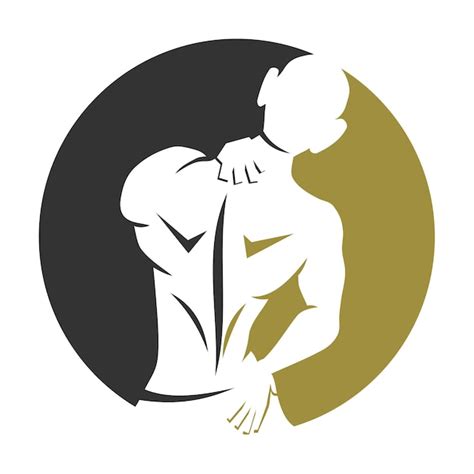 Ilustración de icono de logotipo de quiropráctica médica de columna