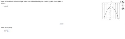 Solved Write The Equation Of The Function Gx That Is