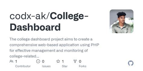 Github Codx Ak College Dashboard The College Dashboard Project Aims