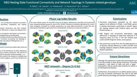 Meg Resting State Functional Connectivity And Network Topology In Dyslexia Related Genotype