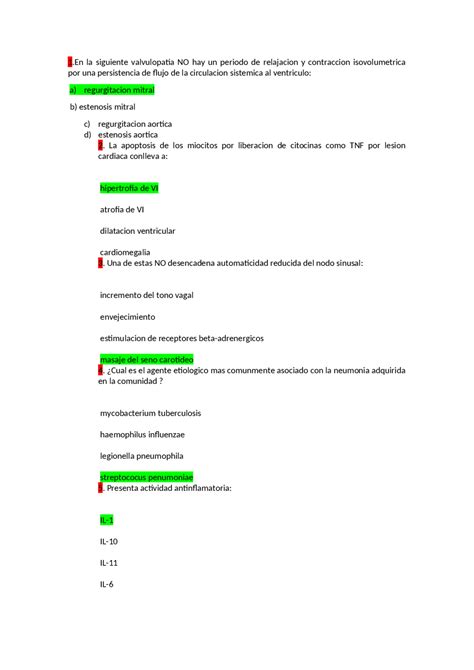 Examen De Fisiopatologia Exámenes De Anatomía Aplicada Docsity
