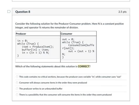 Solved Question Pts Consider The Following Solution Chegg