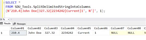 Sdu Tools Split A Delimited String Like A Csv Into Columns Using T Sql The Bit Bucket