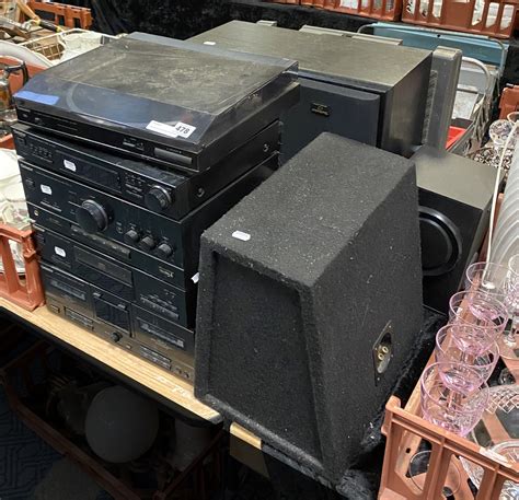 TECHNICS STACKING SYSTEM WITH SPEAKERS SUBWOOFER SPEAKER Southgate Auction Rooms