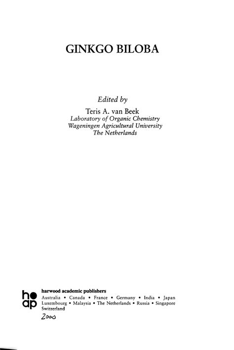 PDF Ginkgo Biloba L