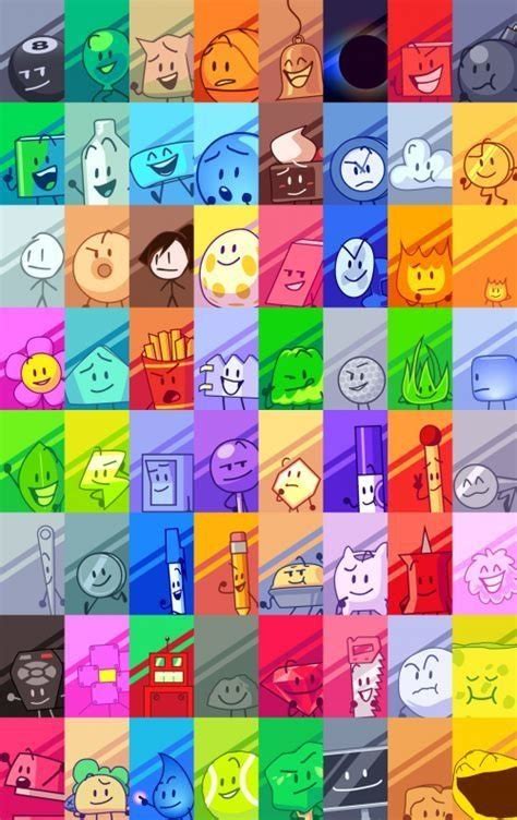 Bfdi Characters I Know That I Posted The Bfdi Tpot Characters But This Is Version Bfdi Not Tpot