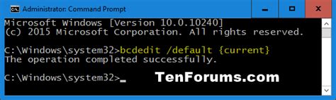 Choose Default Operating System To Load At Startup In Windows 10 Tutorials