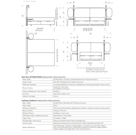 윙스 박스스프링 베드 프레임 180x200cm 베드사이드 트레이 2개 벨벳 보르도 Wittmann