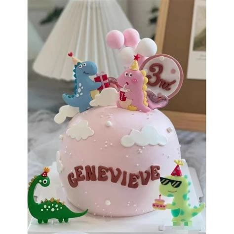 Jual KARTUN TOPPER KUE DINOSAURUS CAKE UNTUK ANAK ANAK PESTA ULANG