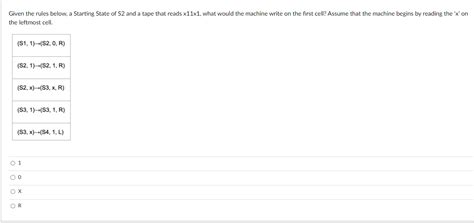 Solved Given The Rules Below A Starting State Of S And A Chegg Com