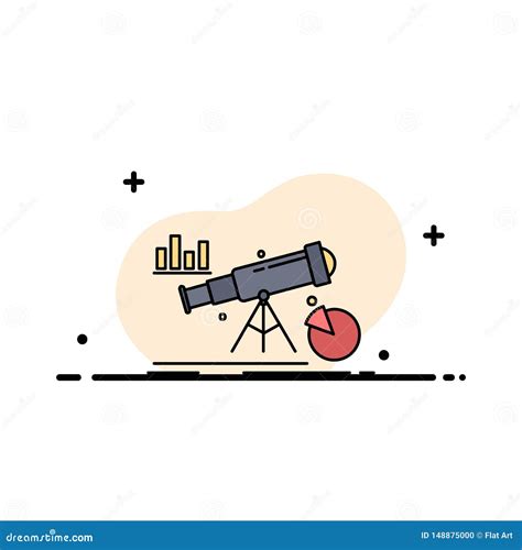 Analytics Finance Forecast Market Prediction Flat Color Icon Vector