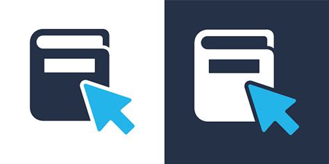 책 아이콘을 클릭합니다 단색 아이콘 벡터 그림입니다 웹 사이트 디자인 로고 앱 템플릿 Ui 등 로고에 대한 스톡 벡터 아트 및