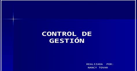 Control De GestiÓn Nancy Tovar Realizada Por Control De GestiÓn