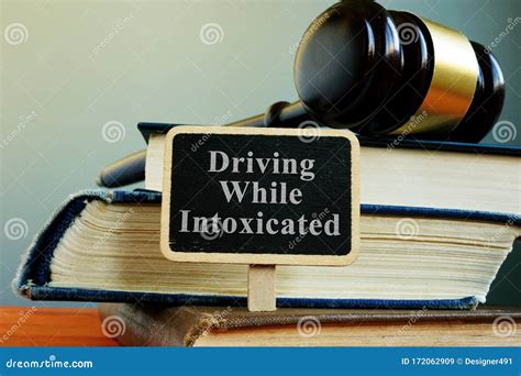 Dwi Driving While Intoxicated Law And Book Stock Image Image Of