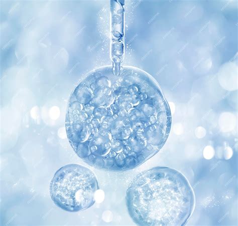 Premium Photo Bubble Serum And Molecule