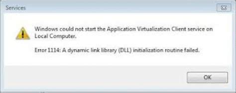Solution For Error 1114 A Dynamic Link Library Dll Initialization