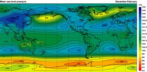 Current Sea Level Pressure Map