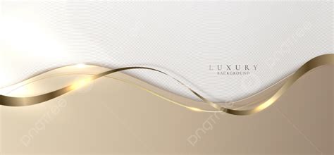 Template Abstract Elegant Brown Wave Curved Shape Layer With Golden