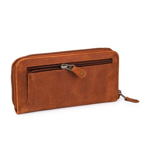 Leather Zip Around Wallet Leather Womens Wristlet Hides