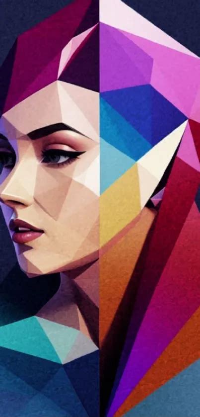 Vibrant Polygon Art Wallpaper Free Download