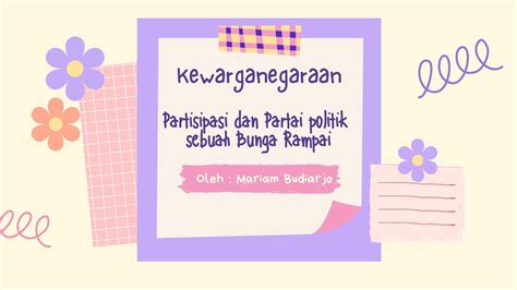 BUKU PARTISIPASI Dan PARTAI POLITIK SEBUAH BUNGA RAMPAI Oleh
