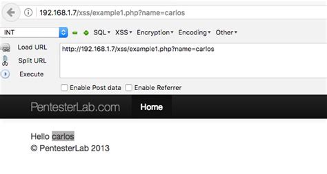 cross site scripting refletido infosec