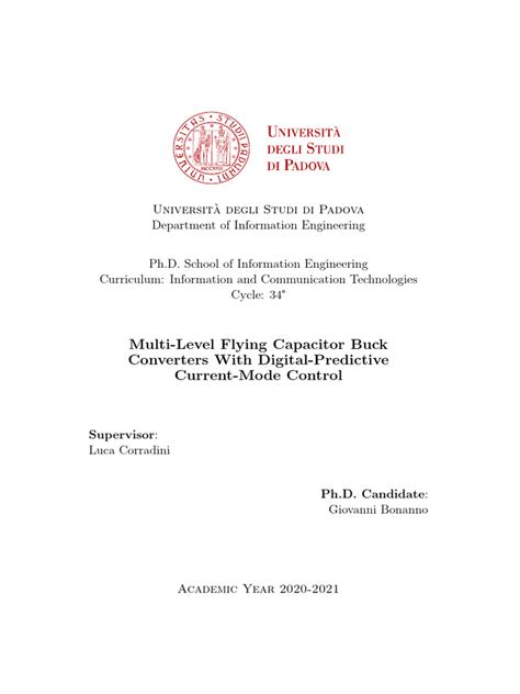 Multi Levelflyingcapacitorbuckconverterswithdigital Predictivecurrent Modecontrol Pdf
