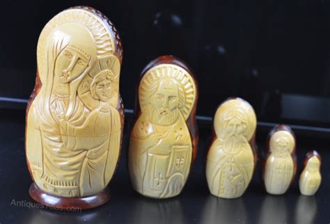 Antiques Atlas Vintage Carved Set Of Matryoshka Nesting Dolls
