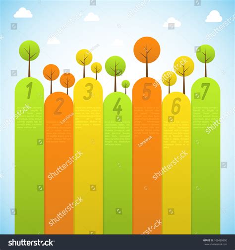 Banners Trees Vector Illustration Stock Vector Royalty Free Shutterstock