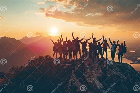 Big Group Of People Having Fun In Success Victory And Happy Pose With