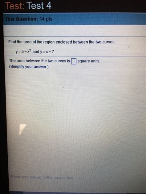 Solved Find The Area Of The Region Enclosed Between The Two Chegg Com