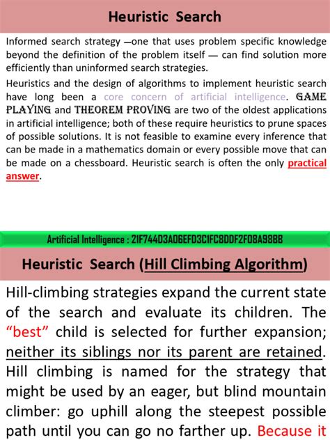Ppts On Heuristic Search Pdf Computer Science Applied Mathematics