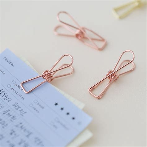 모모팝 모모팝 더블 클립 집게클립 바인더클립 로즈골드 소 위시버킷
