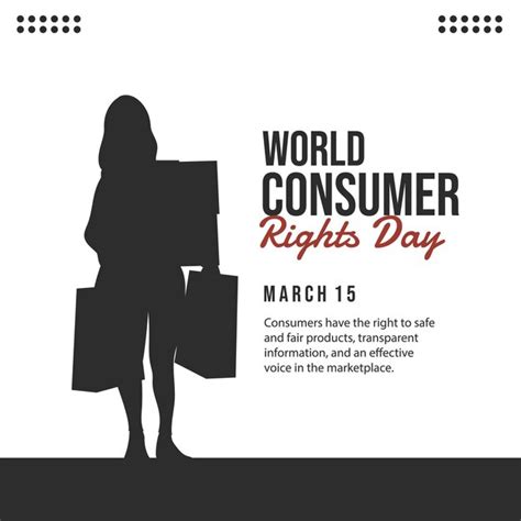 Ilustração Do Dia Mundial Dos Direitos Do Consumidor Com Silhueta De