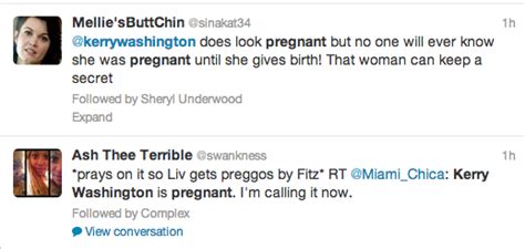 Ovary Hustlin Pregnancy Rumors Break Kerry Washington Shows Up