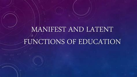 Manifest And Latent Function Presentation Pptx