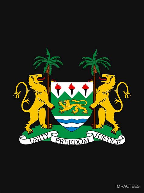 Coat Of Arms Of Sierra Leone T Shirt By Impactees Redbubble