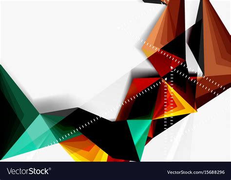 Low Poly Style D Triangle Line Royalty Free Vector Image