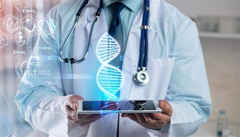 Premium Photo Hand Holding Dna Spiral Structure Medical Science