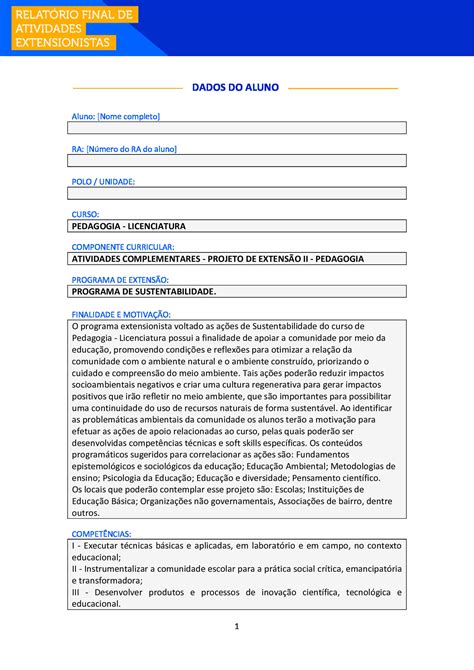 Projeto De ExtensÃo Ii Pedagogia Portfólio Pronto Projeto De