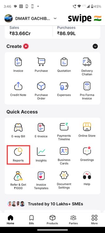 How To Download Hsn Summary Under Sales Summary By Hsn In Mobile General Swipe