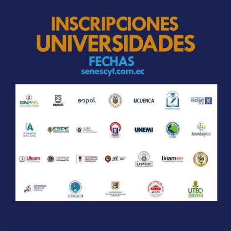 Fechas de Inscripción Universidades 2023 Segundo Periodo